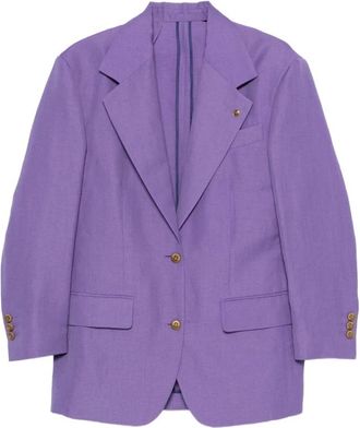 Versace Femme, Vestes, Violet, Taille: 36 FR Peak Lapel Blazer