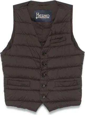 Herno Homme, Vestes, Brun, Taille: M Gilet col en V