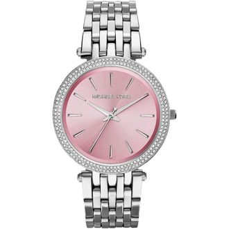 Michael Kors Darci MK3352 Damen Edelstahl-Uhr 39 mm mit pinkfarbenem Zifferblatt