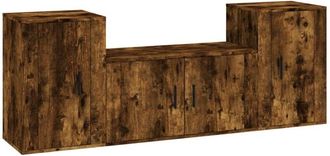 vidaXL 3-tlg. TV-Schrank-Set Räuchereiche Holzwerkstoff Vidaxl