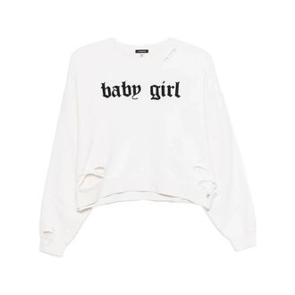 R13 Femme, Sweatshirts et sweats &agrave; capuche, Blanc, Taille: 38 FR SweaT-shirt R13