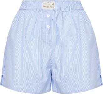 MC2 Saint Barth Femme, Shorts, Bleu, Taille: 40 FR Striped Shorts