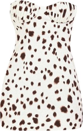 Rowen Rose Kleid mit Dalmatiner-Muster - Weiß