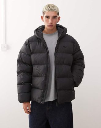 adidas Originals Doudoune à capuche ton sur ton - Noir