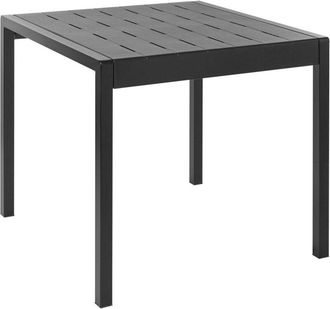 Beliani Gartentisch schwarz Kunststoffgestell 81 x 84 cm 4-Sitzer wetterfest f&uuml;r Garten Terrasse Au&szlig;enbereich Outdoor