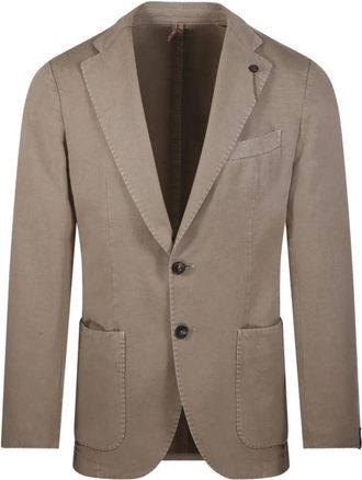Santaniello Homme, Vestes, Brun, Taille: M 19P Biscotto Jacket