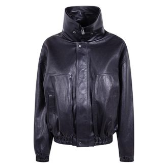 Magda Butrym Femme, Vestes, Noir, Taille: 36 FR Blouson Aviateur en Cuir