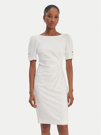 DKNY Coctailkleid DD6A1666 &Eacute;cru Slim Fit