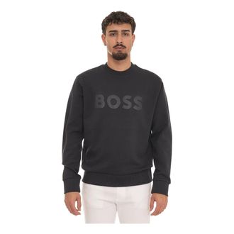 HUGO BOSS Salbo Rundhals-Sweatshirt - - Sweatshirts & Hoodies - Herren - Blau - L