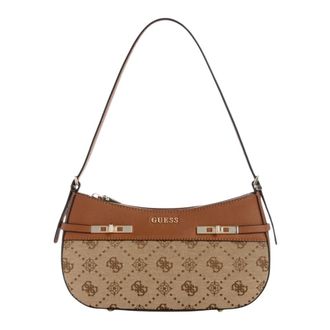 Guess Melinda Logo Schultertasche - - Bags - Damen - Braun - ONE SIZE