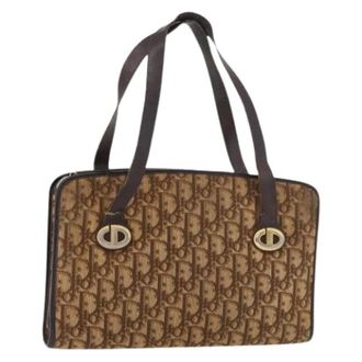 Dior Sac &agrave; main Trotter en toile Pre-owned - Femme - Pre-owned - Brun - Taille: ONE Size