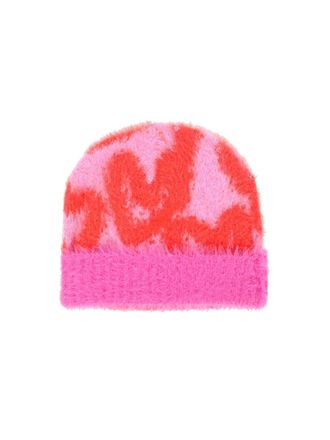 Palm Angels PGLC006K_F25KNI0023B16 Heart-Embroidered Beanie - Pink
