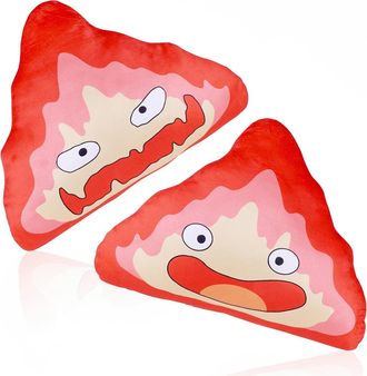 Coolchange Calcifer Kissen f&uuml;r Anime Fans | Feuerd&auml;mon Dekokissen | 44x32cm