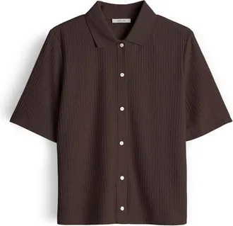 OPUS Poloshirt Poloshirt mit dezenter Rippstruktur Lockerer Schnitt, Knopfleiste, Polokragen