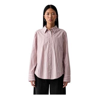 Marc O'Polo Gestreiftes Baumwollhemd - - Blouses & Shirts - Damen - Rosa - M