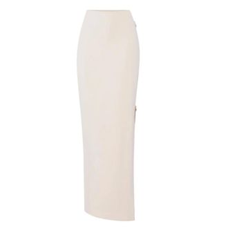 Elisabetta Franchi Femme, Jupes, Beige, Taille: 38 FR Lightweight Crepe Skirt