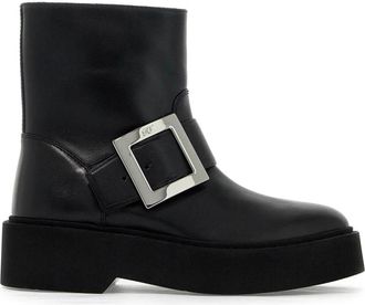 Roger Vivier Femme, Chaussures, Noir, Taille: 38 1/2 EU Viv Rangers Bottes &agrave; Boucle et Plateforme