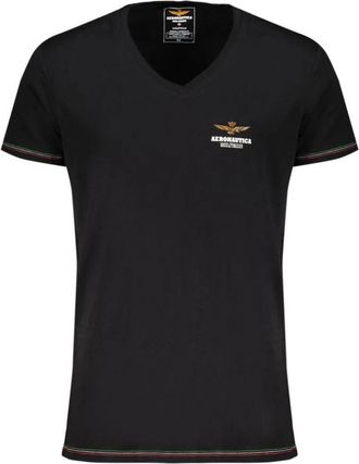 Aeronautica Schwarze Baumwollunterw&auml;sche mit Stilvollem Druck - - Tops - Herren - Schwarzk - XL