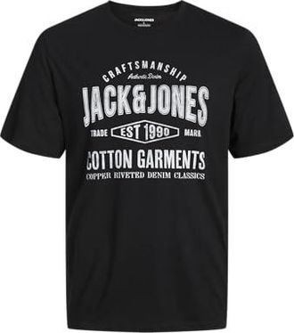 Jack & Jones Jack & Jones Jjjeans Tee SS O-Neck T-Shirt pour Homme, Noir, S