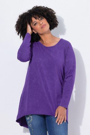 Angel Of Style T-Shirt Longshirt A-Linie cold dyed Jersey - vorgewaschen