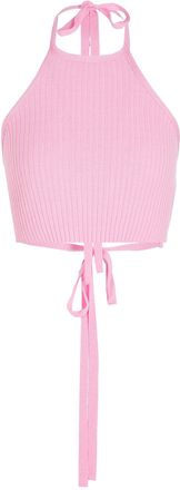 8 by YOOX KNITTED HALTER OPEN-BACK TOP