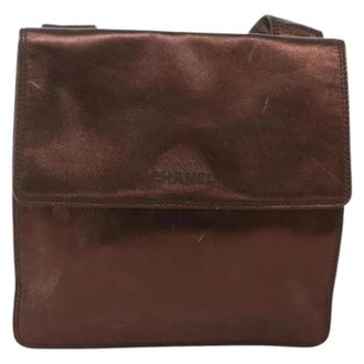 Chanel Pre-owned Vintage Messenger Bag mit Logo-Klappe - - Pre-owned - Damen - Braun - ONE SIZE
