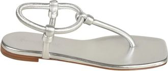 Gianvito Rossi Femme, Chaussures, Gris, Taille: 37 1/2 EU Juno Flat Sandal