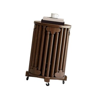 Generic Runde 6-in-1-Hocker aus Holz, tragbare, ineinander verschiebbare Schminkhocker, Keine Installation erforderlich, for die Verwendung im Schlafzimmer, W