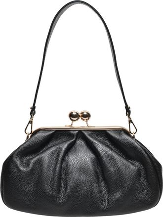 Anna Luchini Schwarz Rindsledertasche