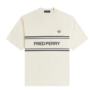 Fred Perry Homme, Tops, Beige, Taille: XL T-Chemises