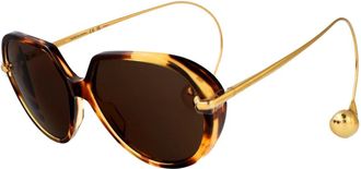 Bottega Veneta Drop Squared Sonnenbrille - - Accessories - unisex - Braun - 60 MM
