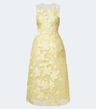 Monique Lhuillier Robe midi &agrave; broderies