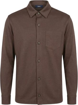Herno Polo Shirt mit Tasche - - Shirts - Herren - Braun - M