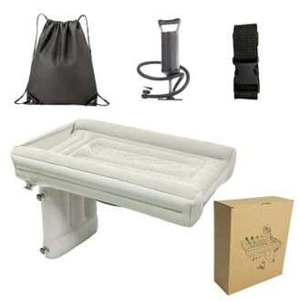 Generic Aufblasbares Bett f&uuml;rs Auto - Aufblasbares Bett f&uuml;r den R&uuml;cksitz mit Pumpe, Schlafmatratze f&uuml;r den R&uuml;cksitz | F&uuml;r Auto, SUV, Reisen, Camping, Van, Flu