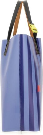 Marni Mens Tribeca Shopping Bag Azure Polyurethane Polyester Handbags Hand