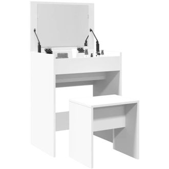 vidaXL Coiffeuse et tabouret blanc 60x40x113,5 cm - Vidaxl