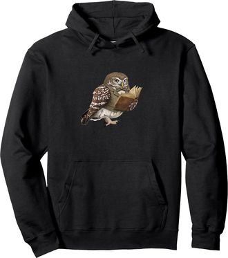 jz.birds Eule Liest B&uuml;cher Vogelfreund Singvogel Biologe Vogel Pullover Hoodie