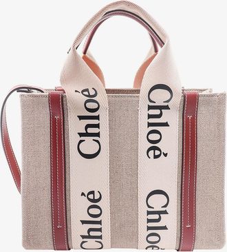 Chlo&eacute; Woody linen handbag - CHLOE - gender_Woman