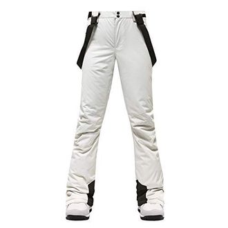Generic BOTCAM Pantalon de ski pour femme - Pantalon &agrave; bretelles - Pantalon dext&eacute;rieur - Imperm&eacute;able - Coupe-vent - Pantalon softshell chaud - Doublure chaude