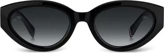 Tommy Hilfiger lunettes de soleil &agrave; monture ovale - Noir