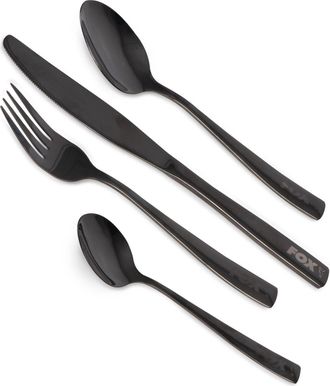 Fox Cookware CCW041 Besteck-Set, Edelstahl, Schwarz