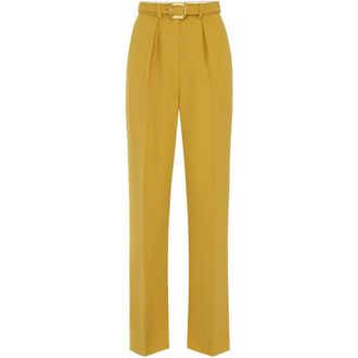 Elisabetta Franchi Senfgelbe Hose mit Taschen - - Trousers - Damen - Beige - L