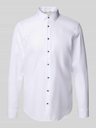 Jake*s Super Slim Fit Business-Hemd mit Kentkragen