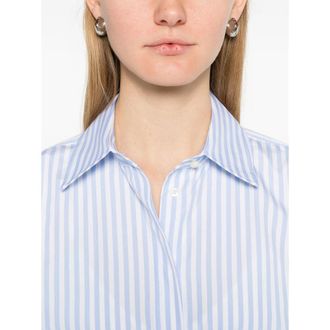 Max Mara Striped Cotton Shirt - Blue
