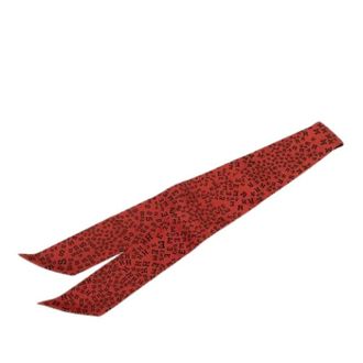 Herm&egrave;s Foulard en soie imprim&eacute;e Pre-owned - Femme - Pre-owned - Rouge - Taille: ONE Size