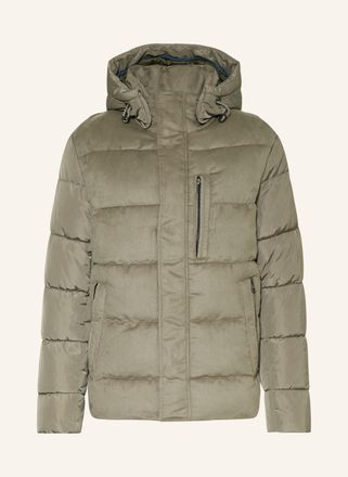 Strokesman's Strokesmans Steppjacke Im Materialmix Mit Abnehmbarer Kapuze beige
