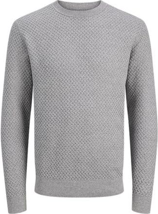 Jack & Jones Jprblubarkley Knit Crew Neck Ch, Gris, M
