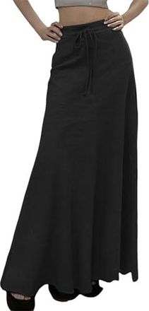 Generic sous Jupe Midi Longues Fluide Elastique Transparente Ronde Volant Mousseline Petite Africaine Long Cotelée Moutarde Bretelle Clair Bretelles Bouton Co