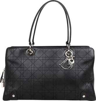 Dior Crossbody Bags - Christian Dior Stitching Leather Cannage Handbag - Gr. unisize - in Schwarz - f&uuml;r Damen