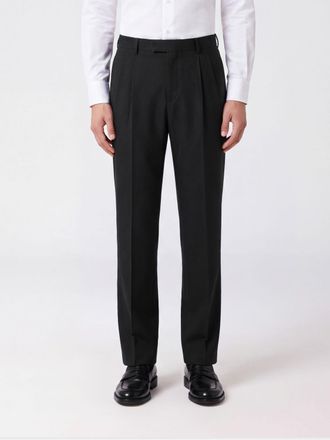 Lardini Pantalon de tailleur coupe slim &agrave; pinces en pure laine vierge